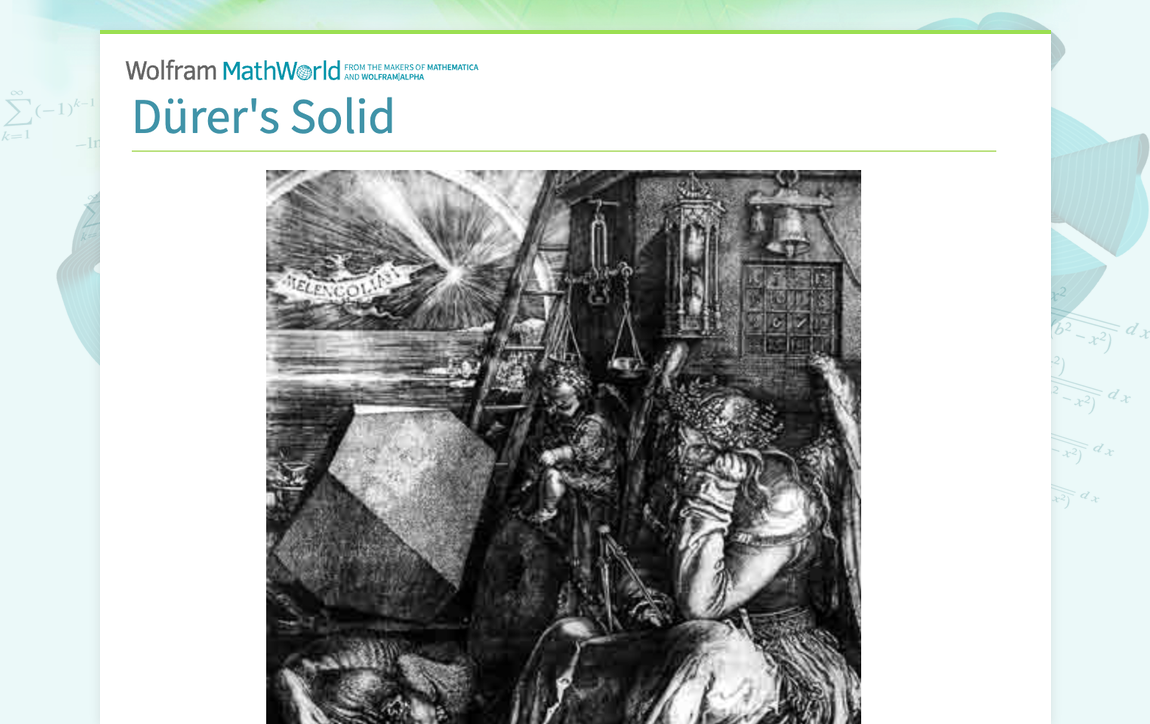 Dürer's Solid -- from Wolfram MathWorld