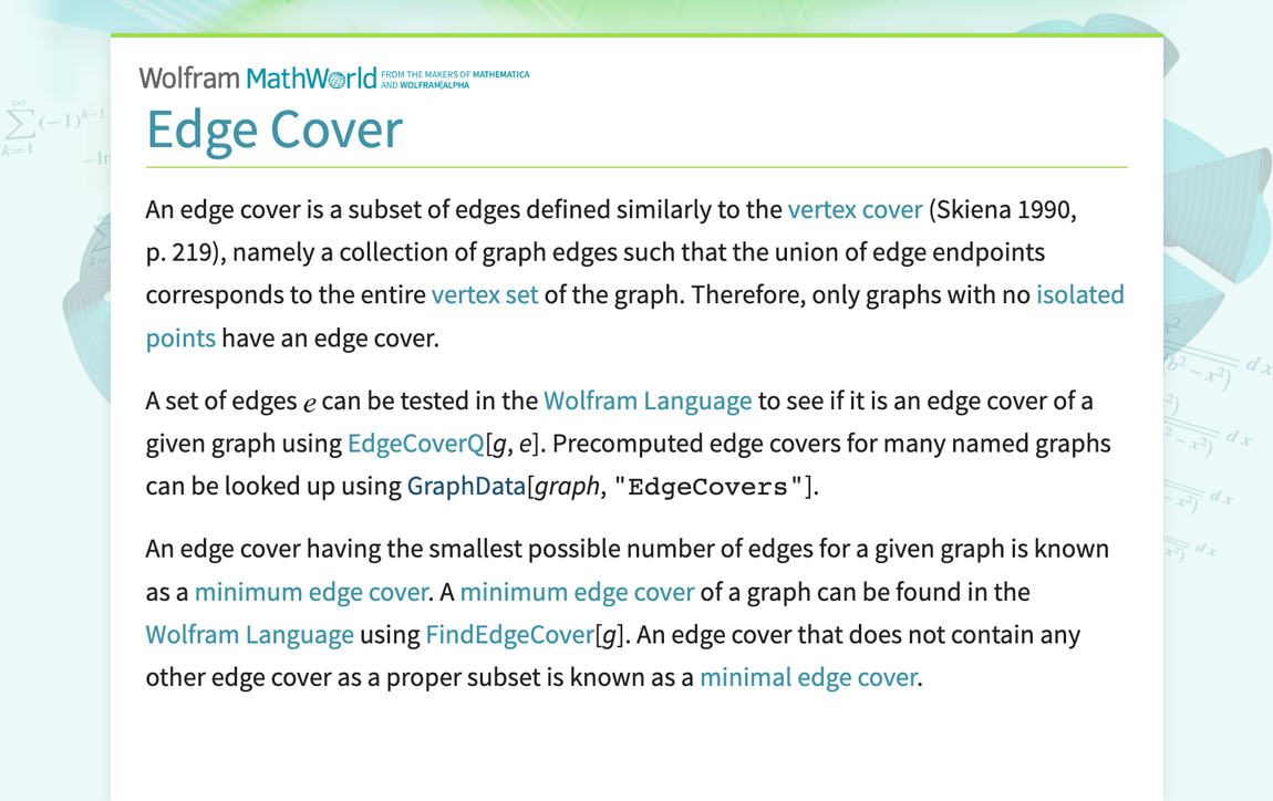 Edge Cover -- from Wolfram MathWorld