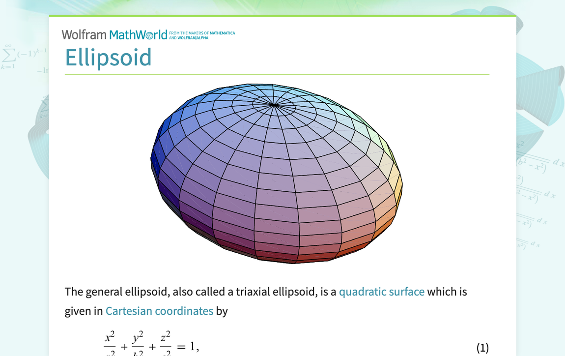 Ellipsoid -- from Wolfram MathWorld