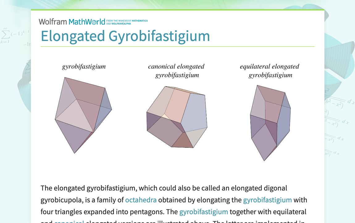 Elongated Gyrobifastigium -- from Wolfram MathWorld