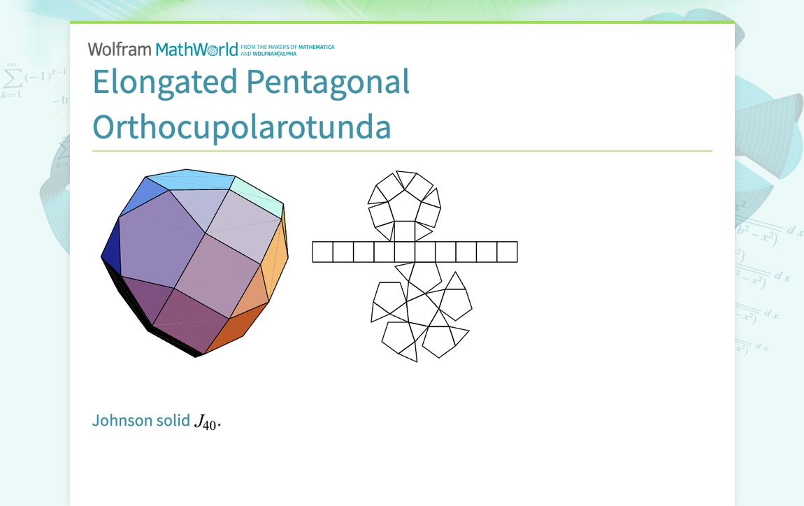 Elongated Pentagonal Orthocupolarotunda -- from Wolfram MathWorld