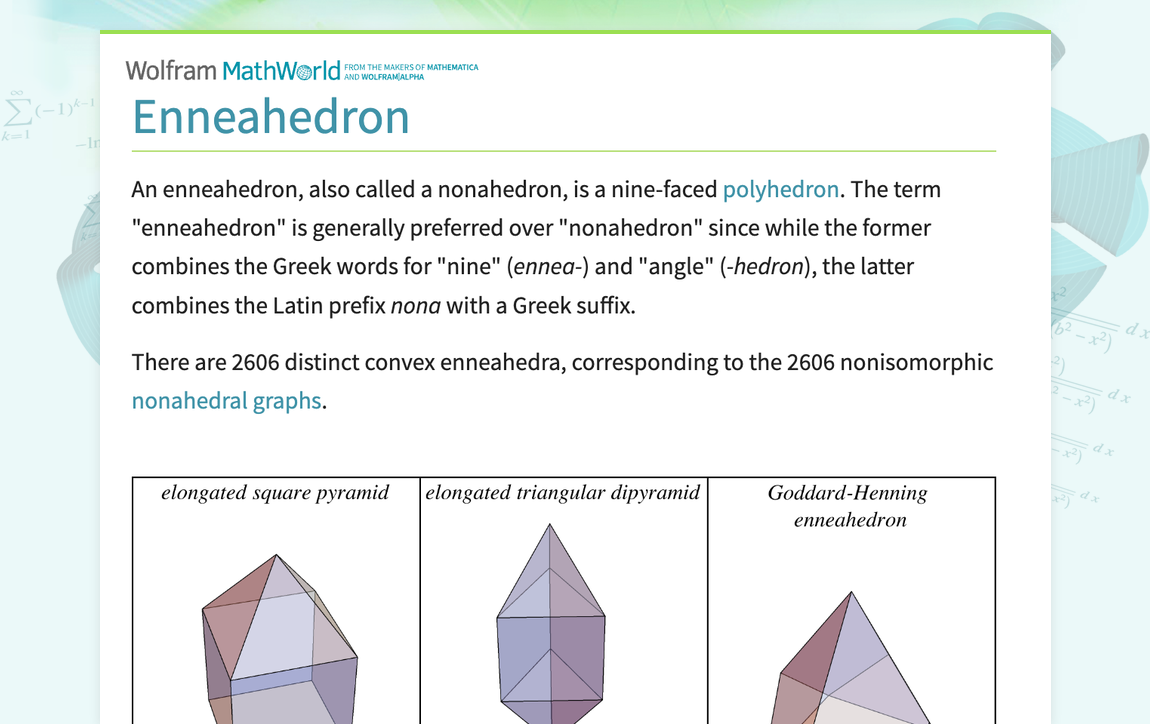 Enneahedron -- from Wolfram MathWorld