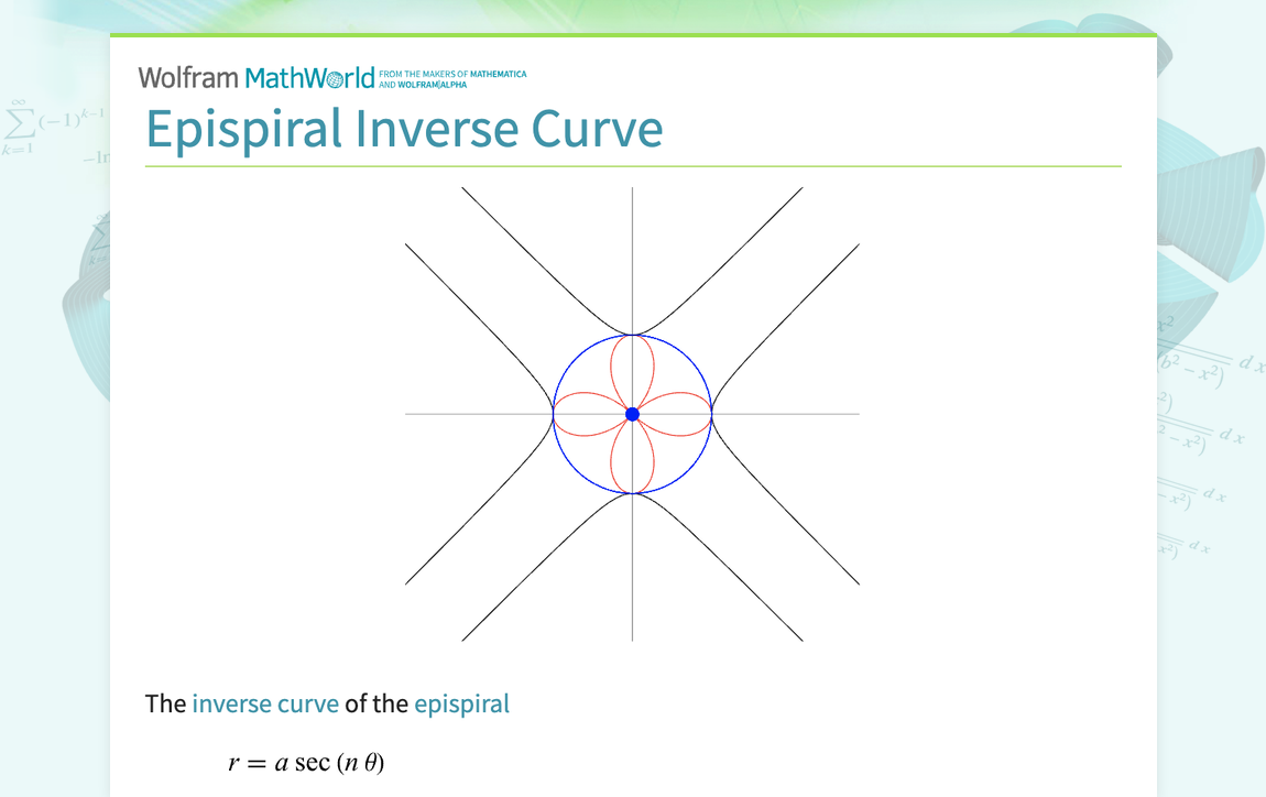 Epispiral Inverse Curve -- from Wolfram MathWorld
