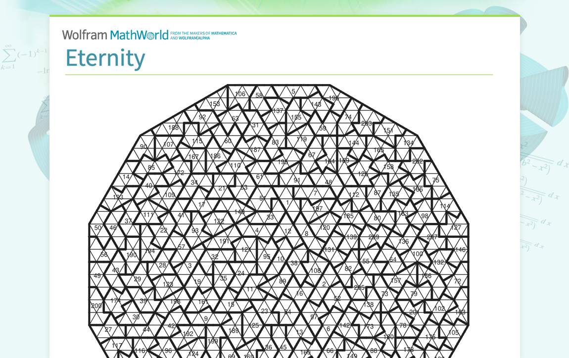 Eternity -- from Wolfram MathWorld