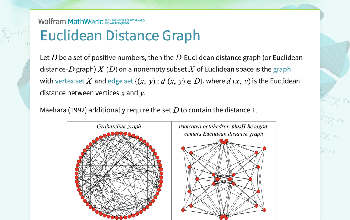 Euclidean Distance Graph -- from Wolfram MathWorld