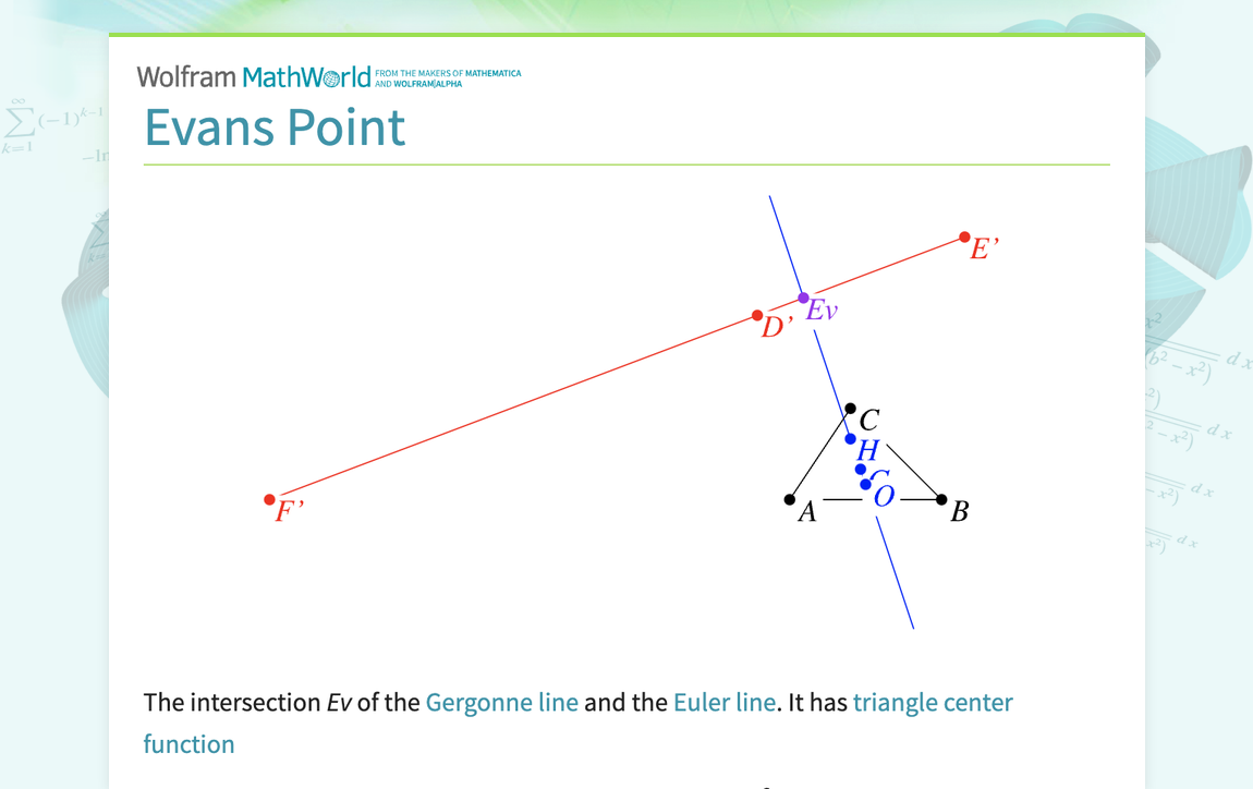 Evans Point -- from Wolfram MathWorld