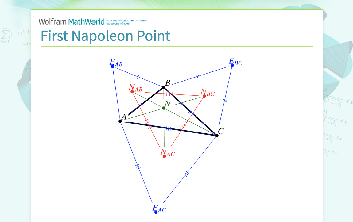 First Napoleon Point -- from Wolfram MathWorld