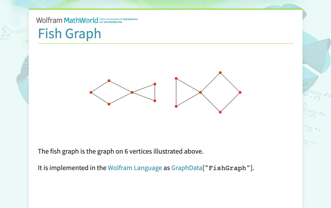 Fish Graph -- from Wolfram MathWorld
