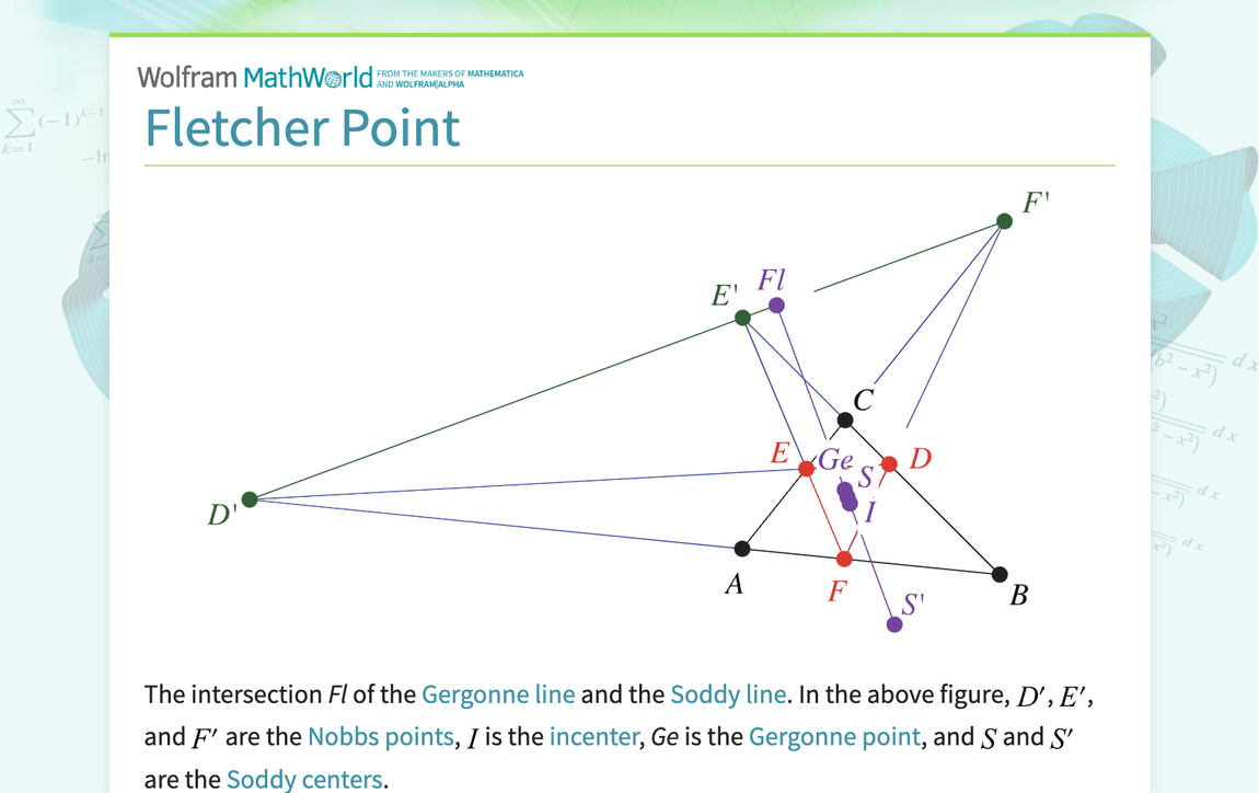 Fletcher Point -- from Wolfram MathWorld