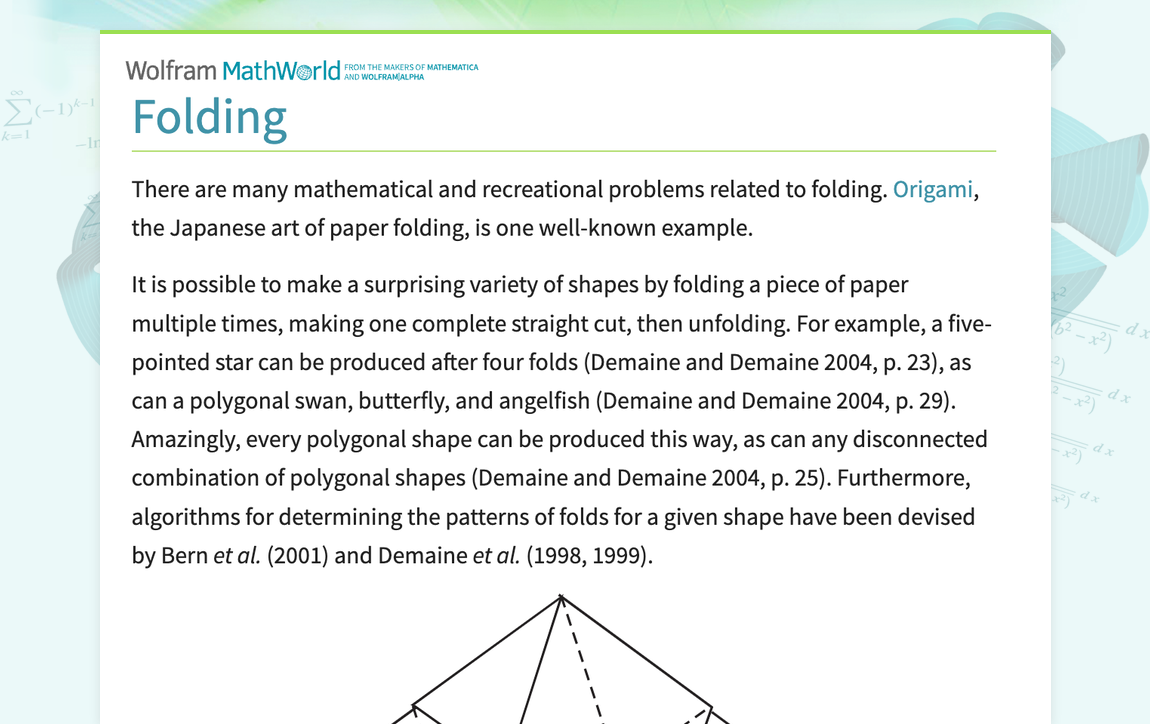 Folding -- from Wolfram MathWorld