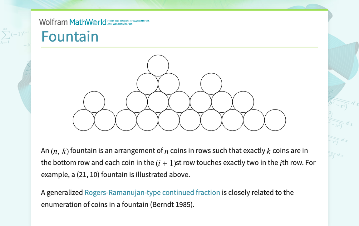 Fountain -- from Wolfram MathWorld