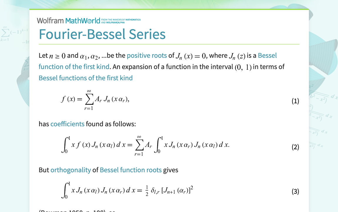 Bessel Transform