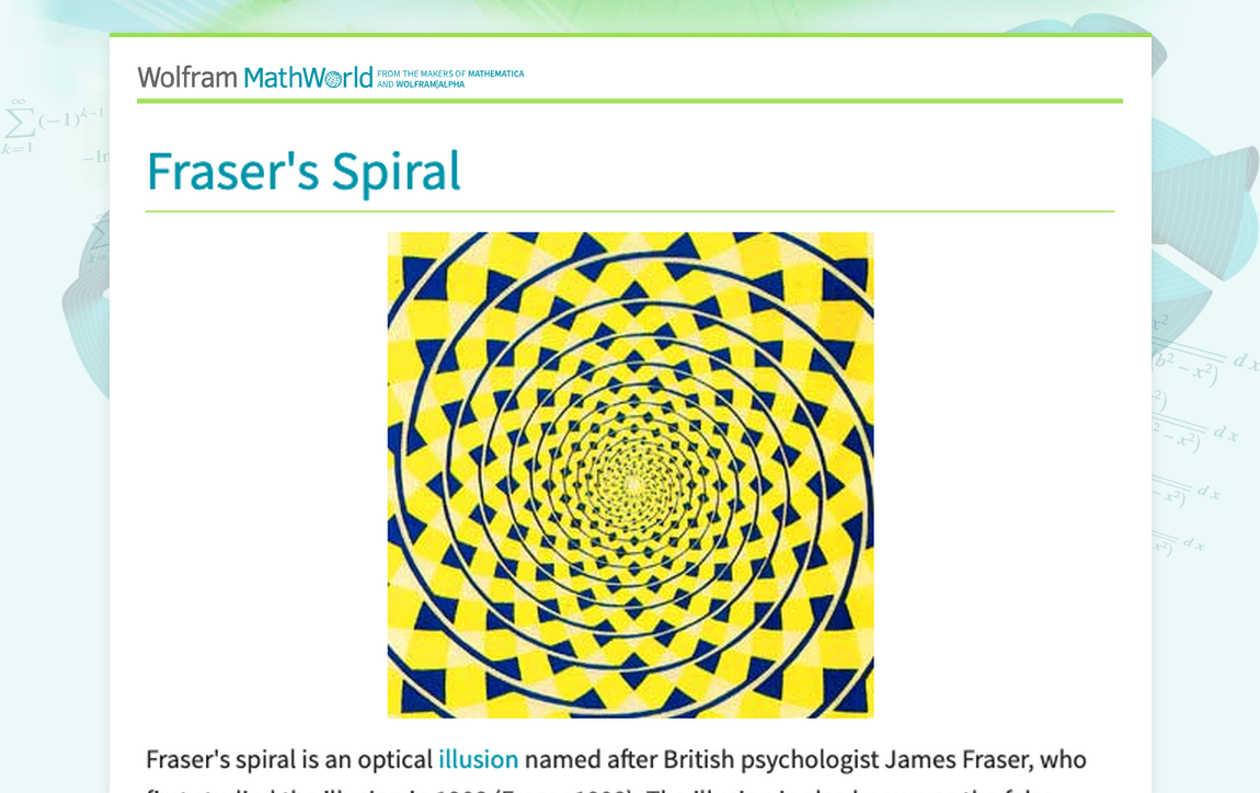 Frasers Spiral From Wolfram Mathworld 9436