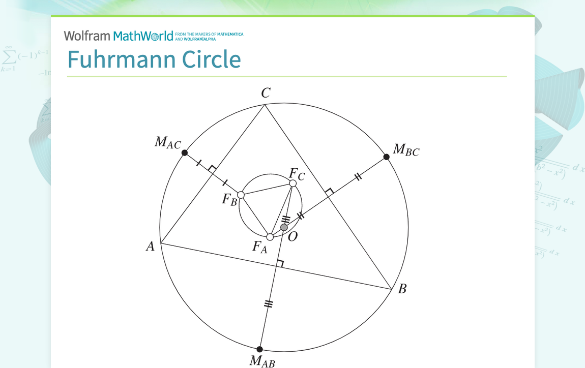 Fuhrmann Circle -- from Wolfram MathWorld