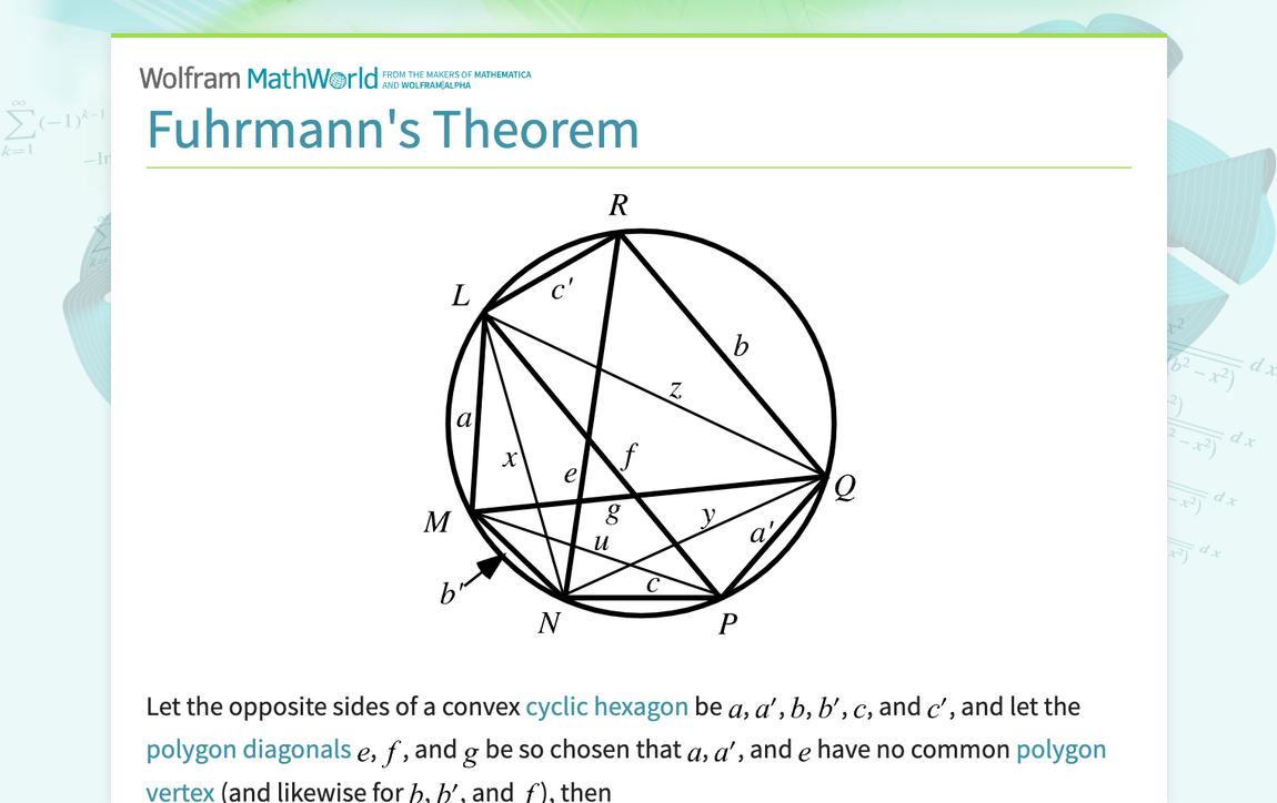 Fuhrmann's Theorem -- from Wolfram MathWorld