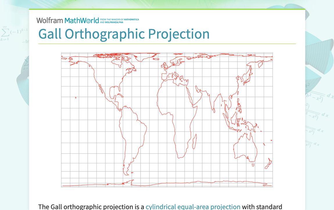 Gall Orthographic Projection -- from Wolfram MathWorld