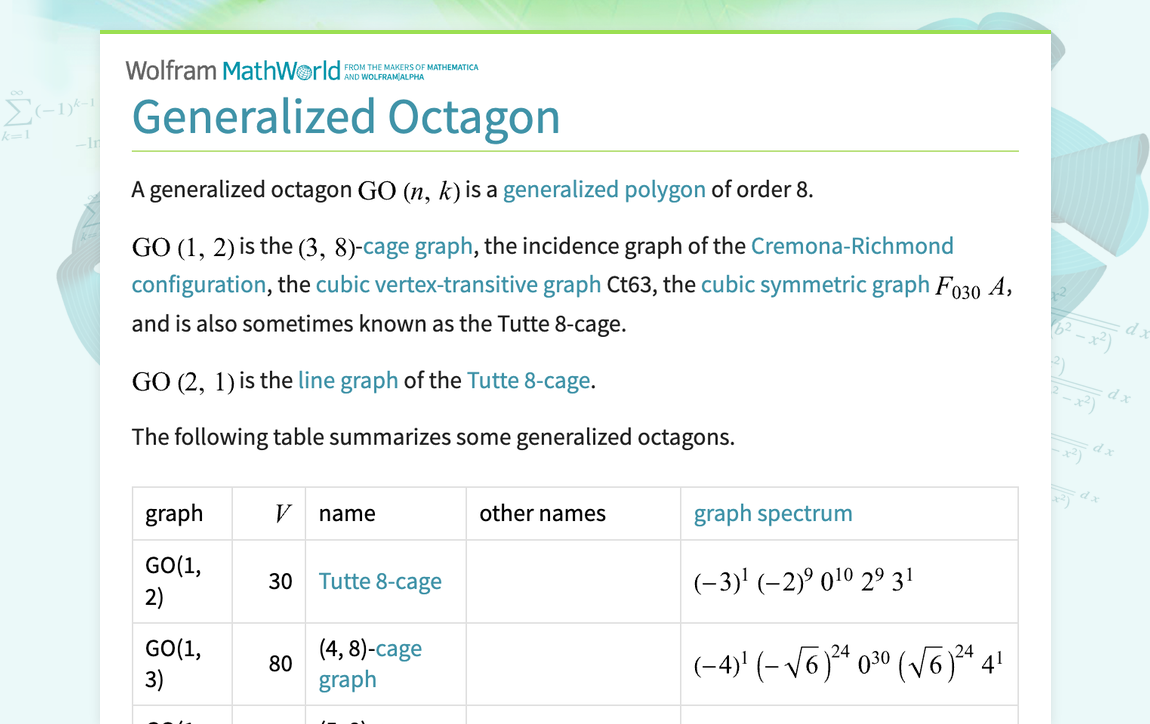 Generalized Octagon -- from Wolfram MathWorld
