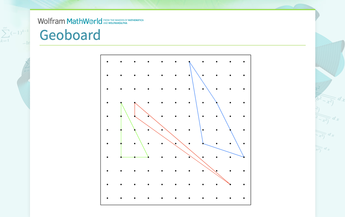 Geoboard -- from Wolfram MathWorld