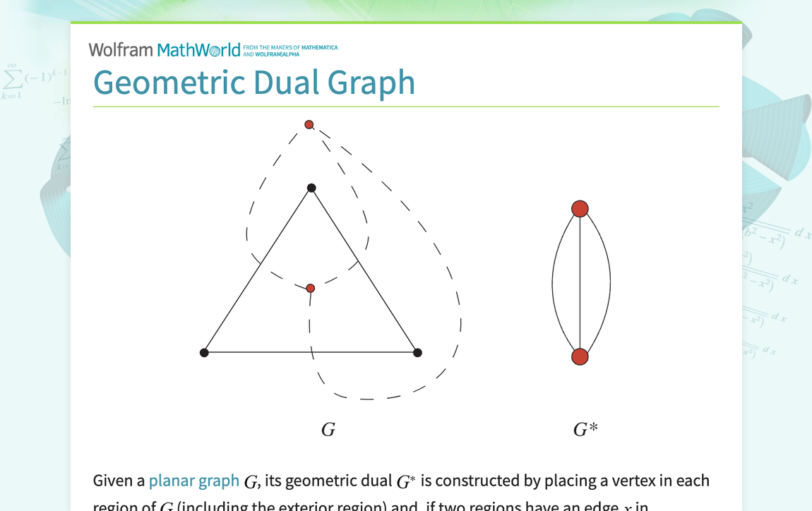 Geometric Dual Graph -- from Wolfram MathWorld