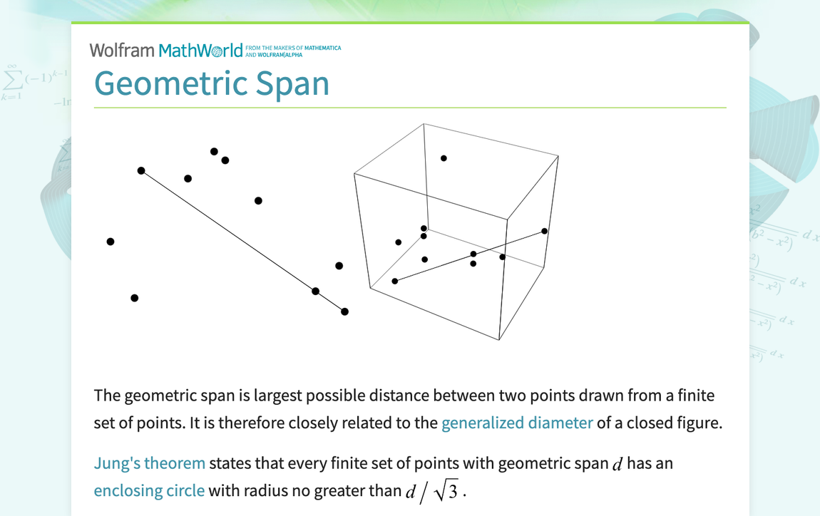 Geometric Span -- from Wolfram MathWorld