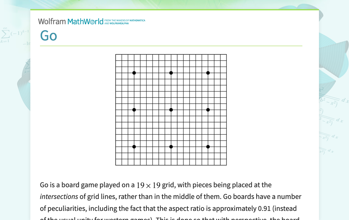 Go -- from Wolfram MathWorld