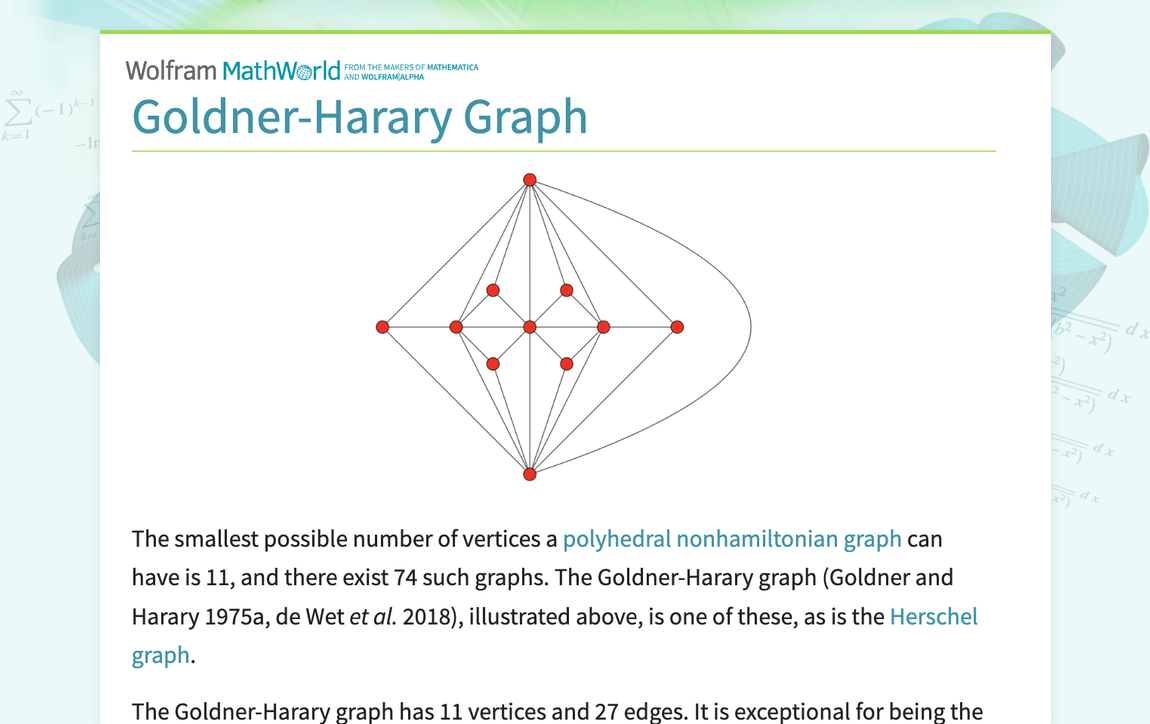 Goldner-Harary Graph -- from Wolfram MathWorld