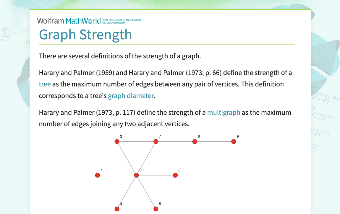 Graph Strength -- from Wolfram MathWorld