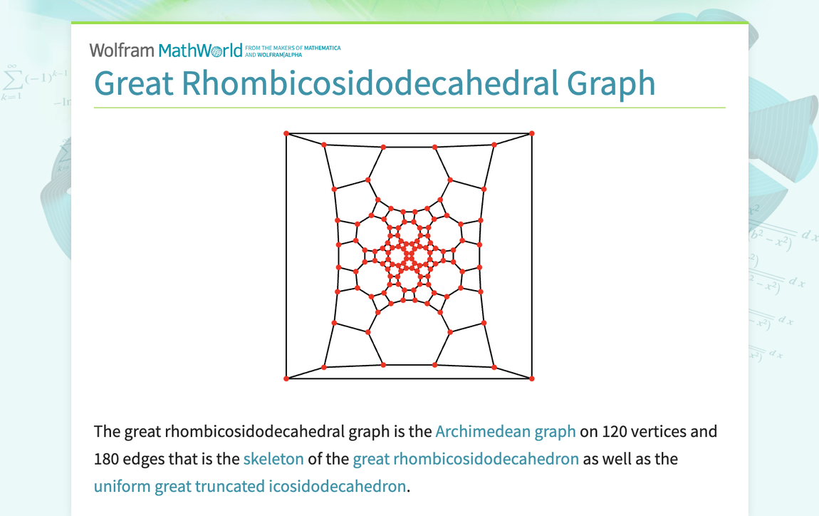 Great Rhombicosidodecahedral Graph -- from Wolfram MathWorld