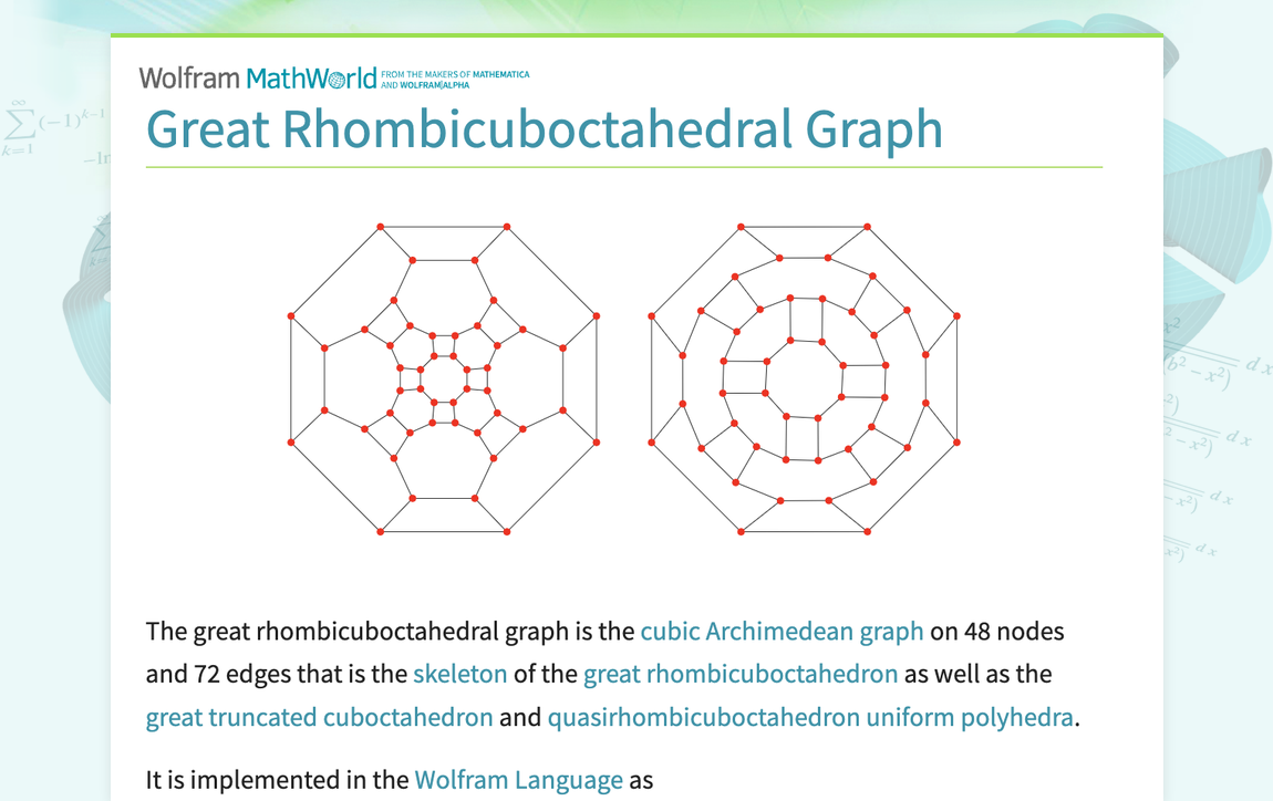 Great Rhombicuboctahedral Graph -- from Wolfram MathWorld
