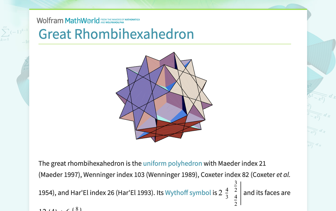 Great Rhombihexahedron -- from Wolfram MathWorld