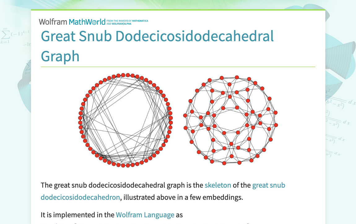 Great Snub Dodecicosidodecahedral Graph -- from Wolfram MathWorld