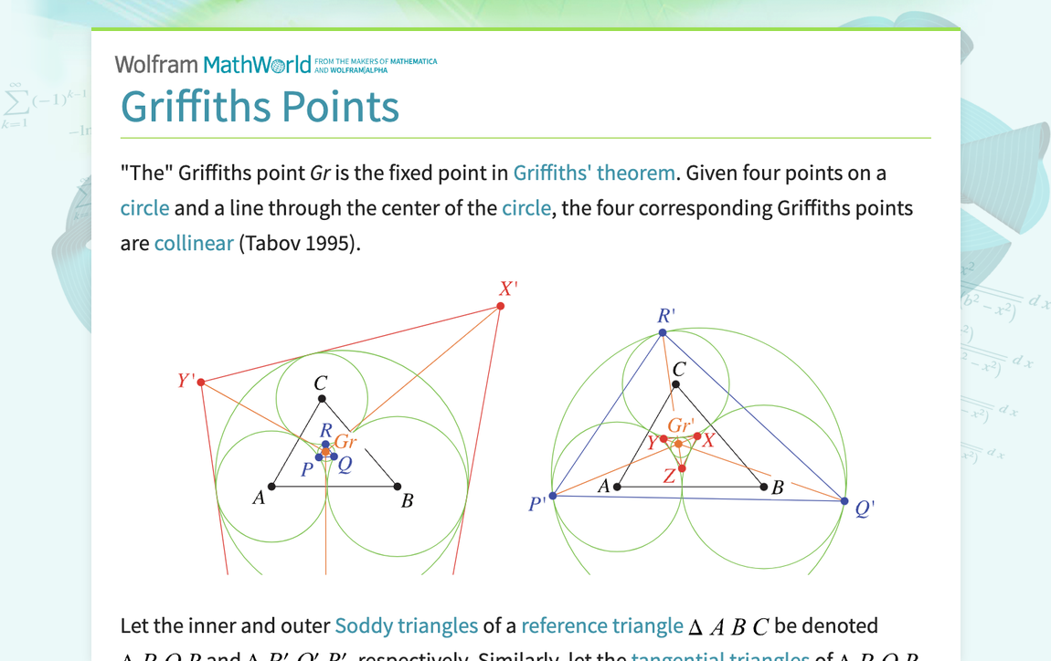 Griffiths Points -- from Wolfram MathWorld