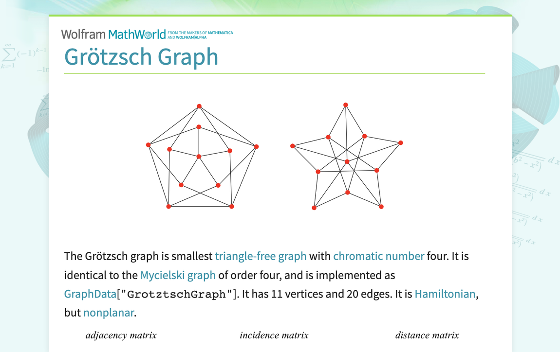 Grötzsch Graph -- from Wolfram MathWorld