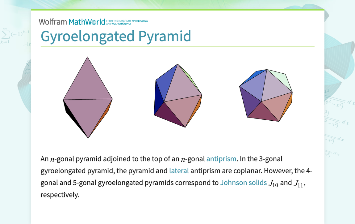 Gyroelongated Pyramid -- from Wolfram MathWorld
