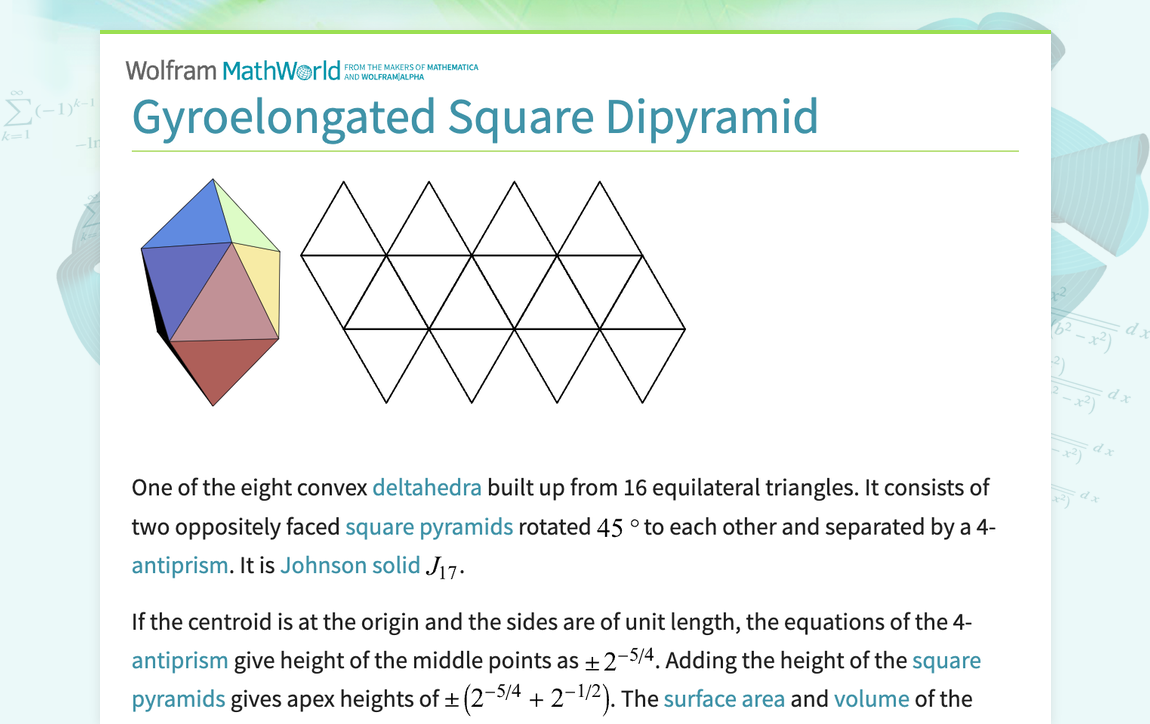 Gyroelongated Square Dipyramid -- from Wolfram MathWorld