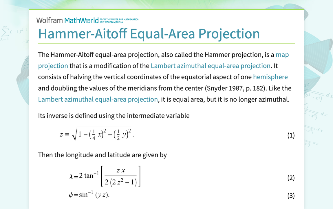 Hammer-Aitoff Equal-Area Projection -- from Wolfram MathWorld