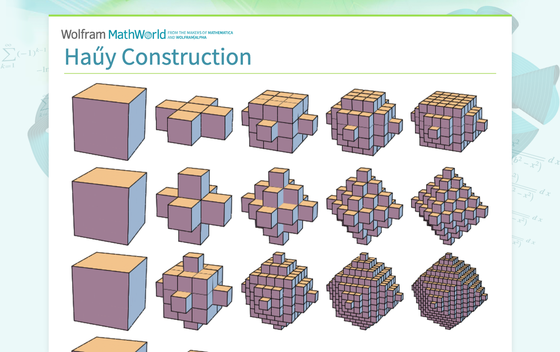Haűy Construction -- from Wolfram MathWorld