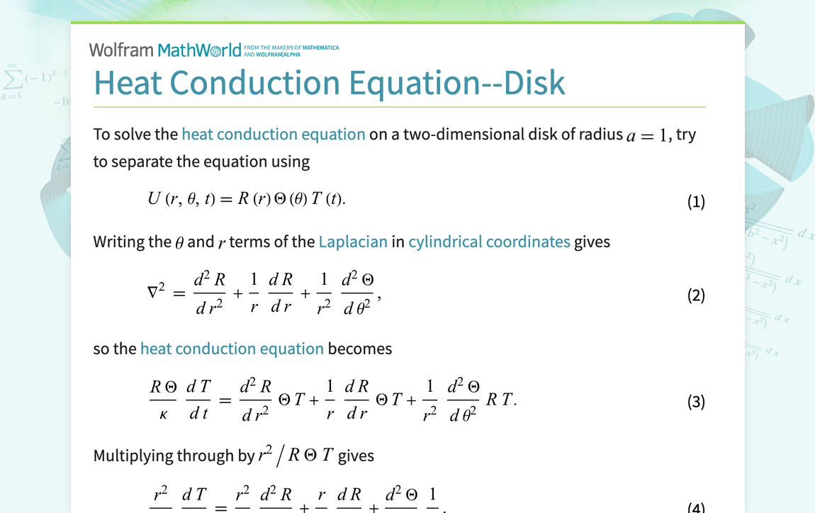 Conduction Heat Transfer Equation