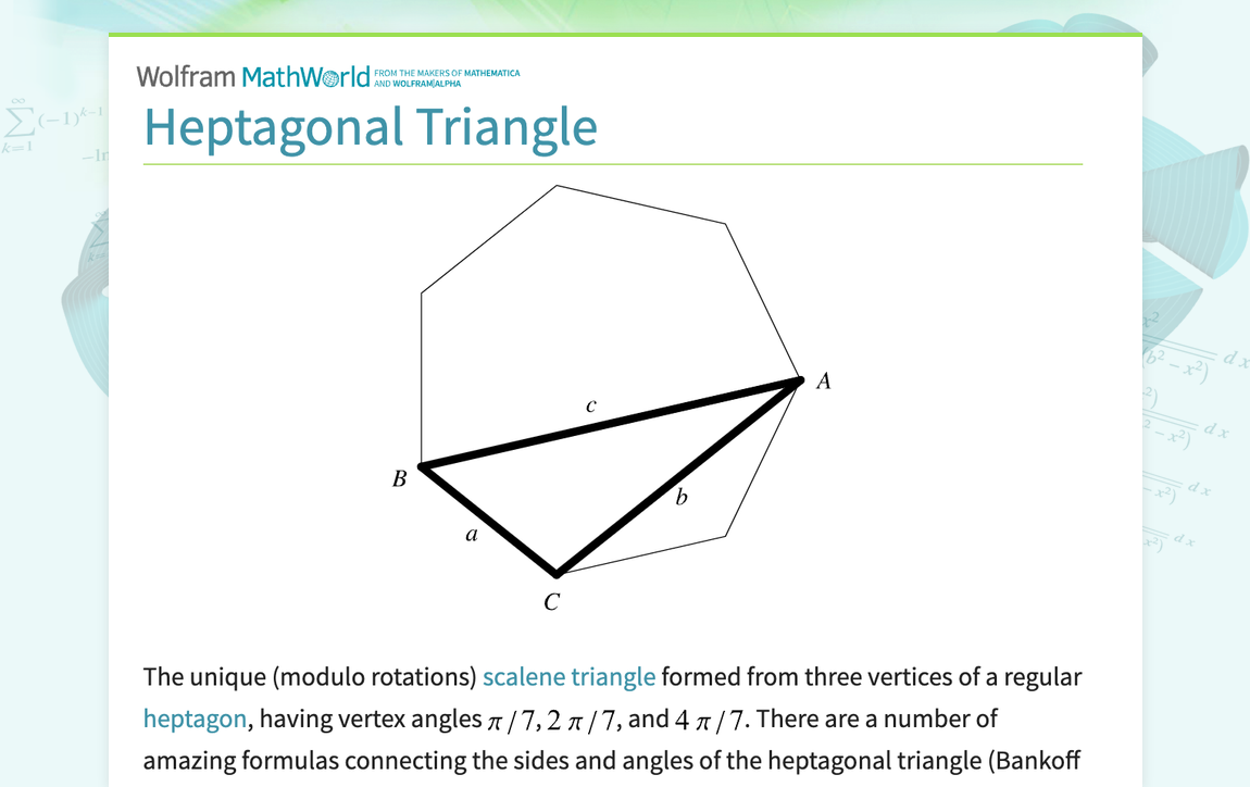 Heptagonal Triangle -- from Wolfram MathWorld