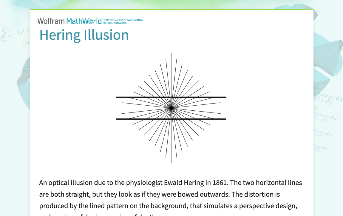 Hering Illusion -- from Wolfram MathWorld