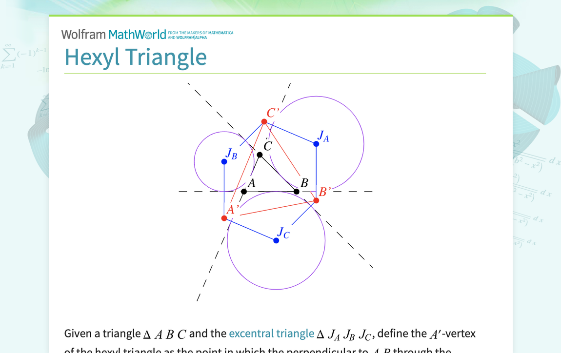 Hexyl Triangle -- from Wolfram MathWorld
