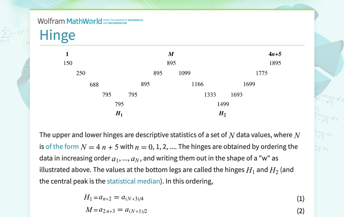 Hinge -- from Wolfram MathWorld
