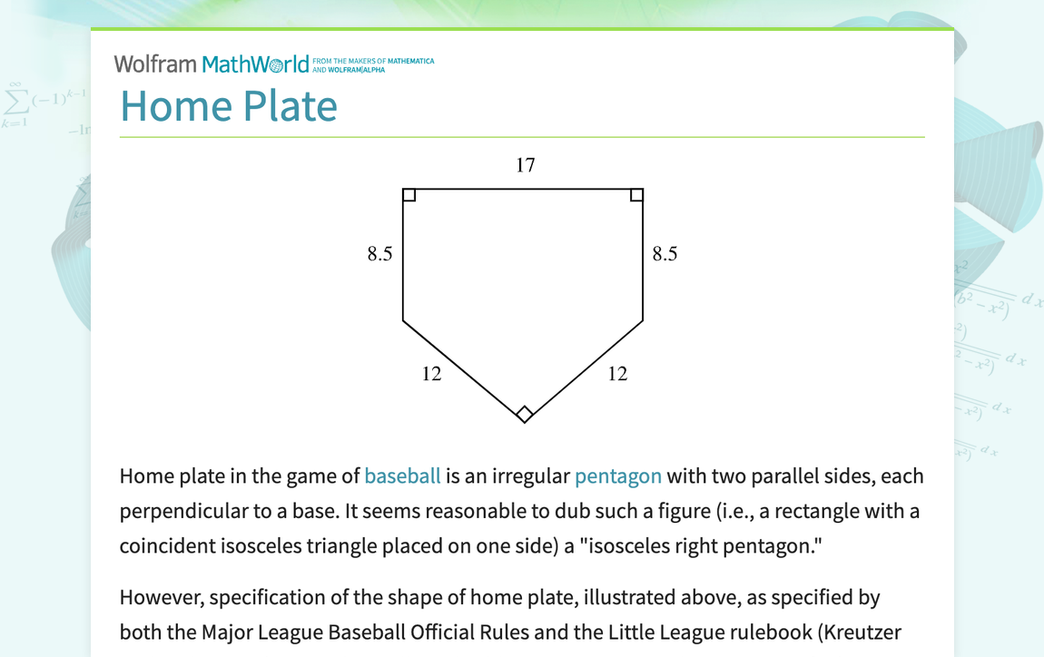 Home Plate -- from Wolfram MathWorld