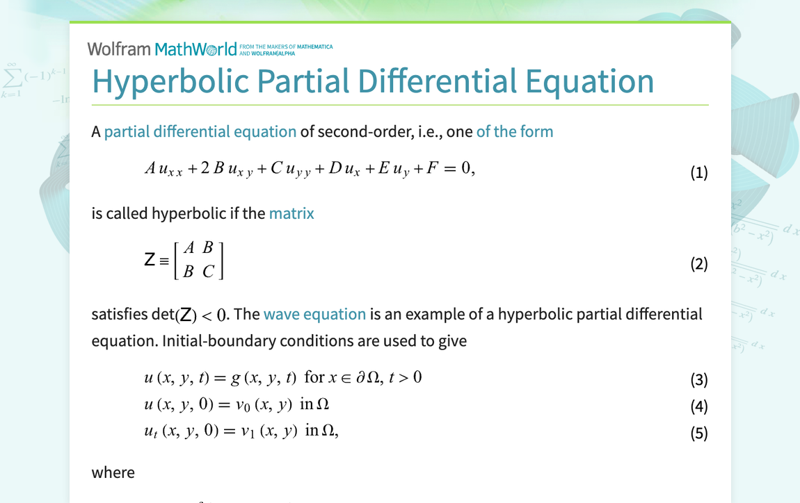Hyperbolic Partial Differential Equation: Giải Thích, Ví Dụ và Cách Sử Dụng