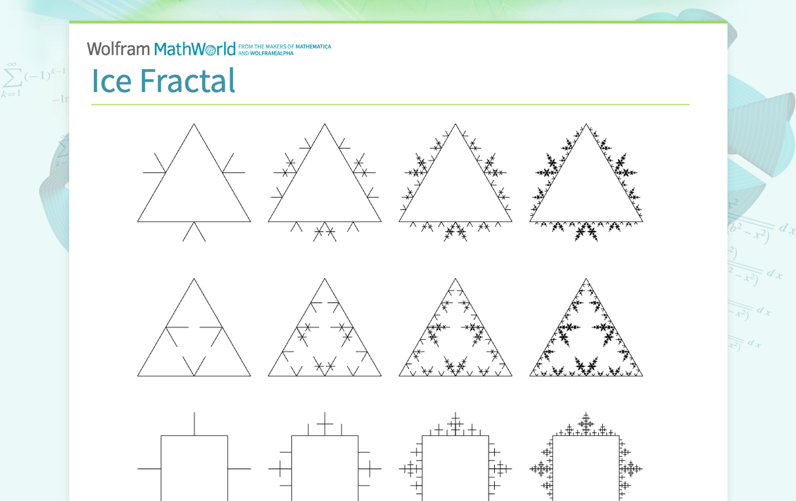 Ice Fractal -- from Wolfram MathWorld