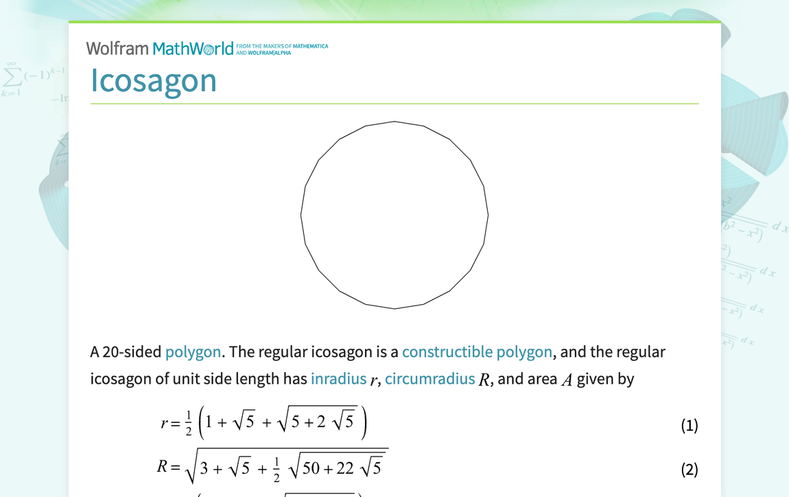 Icosagon Sides Types Of Polygon (Classification Of Polygons Based On