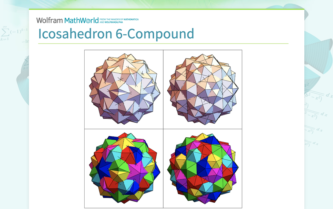 Icosahedron 6-Compound -- from Wolfram MathWorld