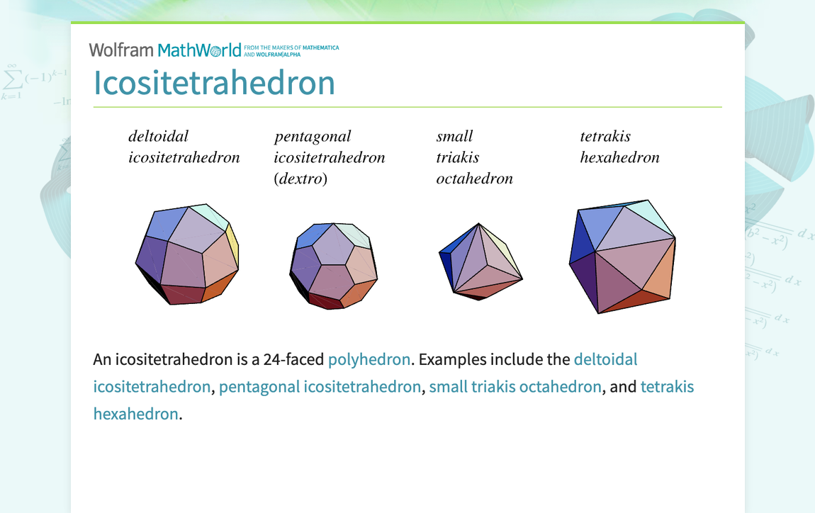 Icositetrahedron -- from Wolfram MathWorld