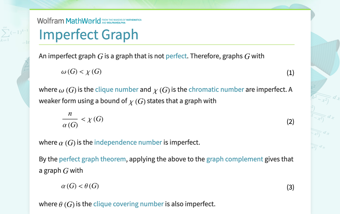 Imperfect Graph -- from Wolfram MathWorld