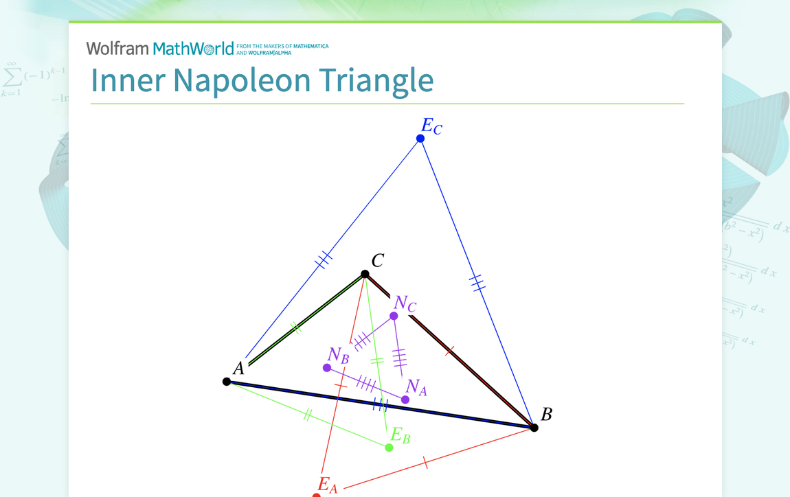Inner Napoleon Triangle -- from Wolfram MathWorld